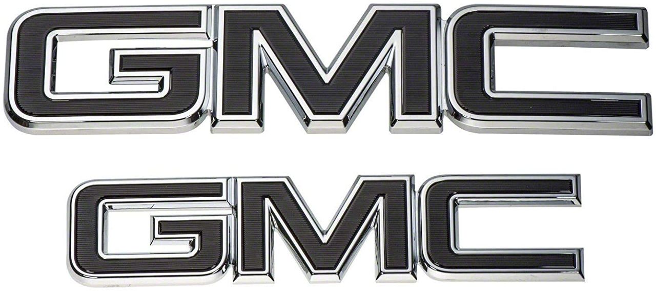 GM Sierra 1500 Grille and Tailgate Emblems; Black 84395038 (14-18 ...