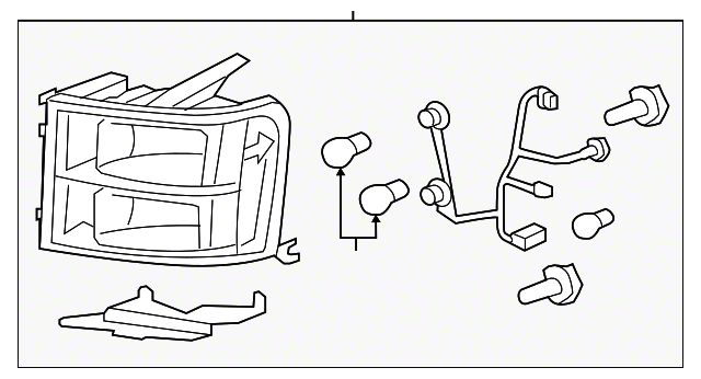 GM Sierra 1500 Headlight Assembly; Left; Composite 22853029 (07-13 ...