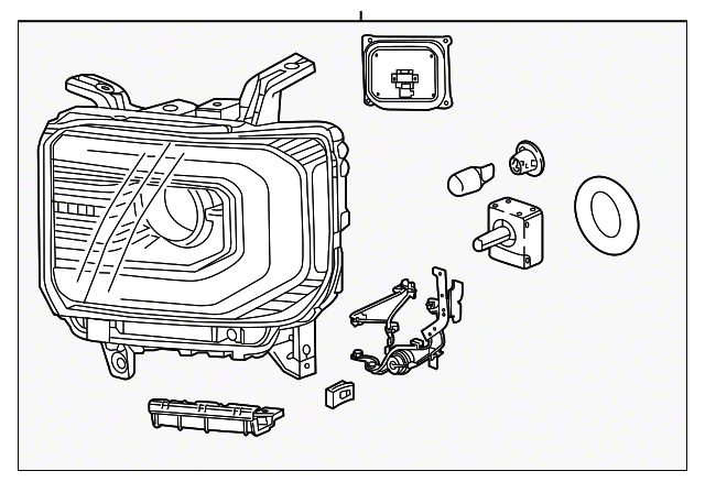 GM Sierra 1500 LED Headlight; Passenger Side 84515728 (16-18 Sierra ...