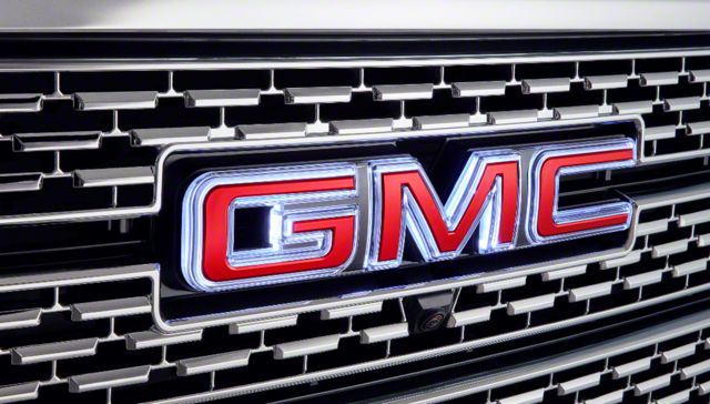 GM Sierra 1500 Illuminated Front Grille Emblem; Red 84741557 (19-26 ...