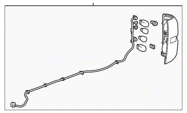 GM Sierra 1500 Factory Replacement Tail Light; Black Housing; Red Lens ...