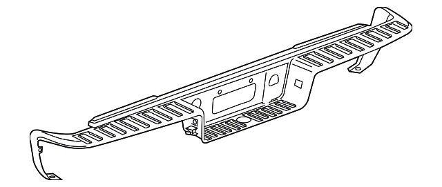 GM Sierra 2500 Bumper Step Pad; Rear; Single Rear Wheels 84078289 (15 ...