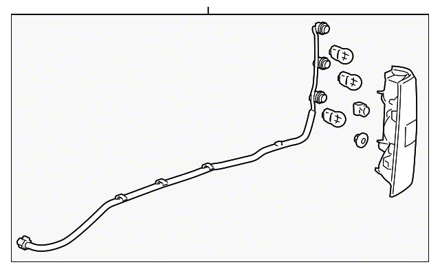 GM Sierra 2500 Factory Replacement Tail Light; Black Housing; Red Lens ...