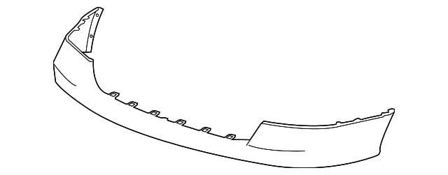 GM Sierra 3500 Bumper Cover; Front Upper 22777685 (11-14 Sierra 3500 HD ...
