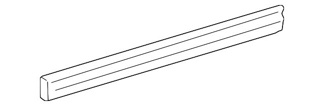 GM Silverado 1500 Door Molding; Front Right; With Groove and Chrome ...