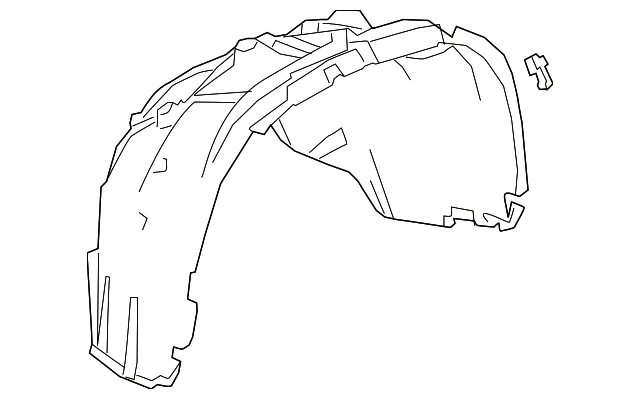 GM Silverado 1500 Fender Liner; Right 84533747 (19-26 Silverado 1500 ...