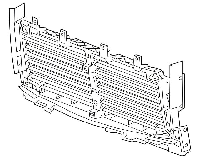 GM Silverado 1500 Grille Air Intake; Active Shutter Assembly 86592171 ...
