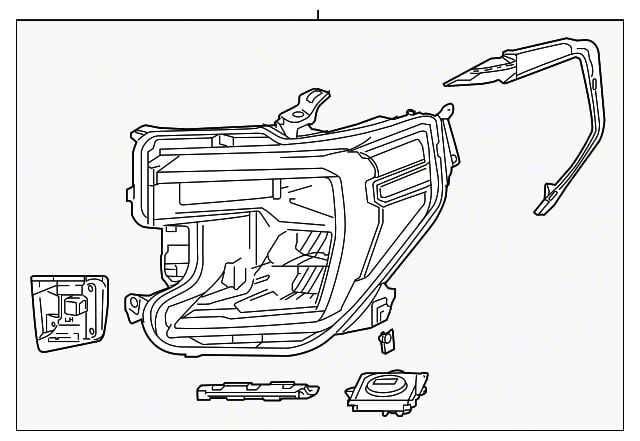 GM Silverado 1500 HID Headlight; Driver Side 84388631 (16-18 Silverado ...