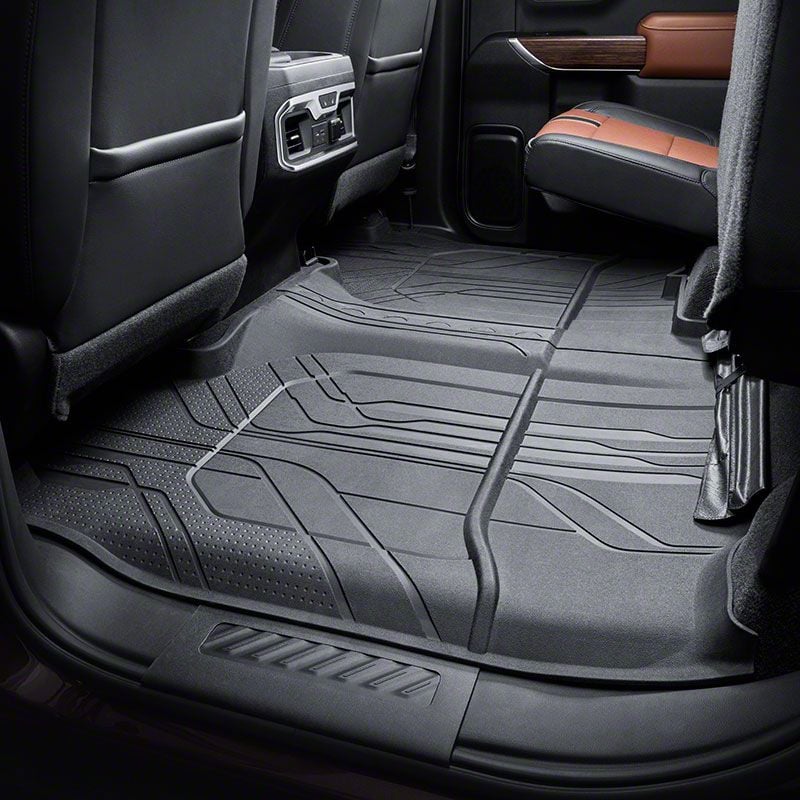 Silverado 1500 Interlocking All-Weather Second Row Floor Liner; Black ...
