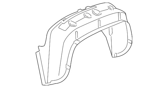 GM Silverado 1500 Wheel Housing; Rear Left 25795063 (07-13 Silverado ...