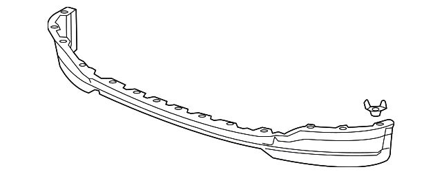 GM Silverado 2500 Bumper Deflector; Front; With Chrome Bumper; Without ...