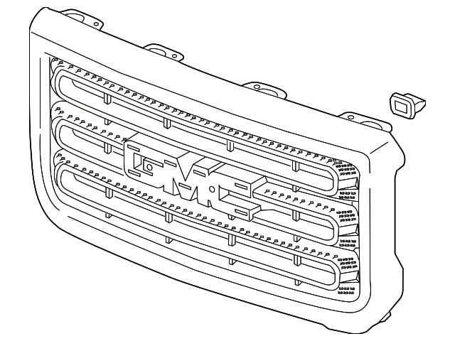 GM Silverado 2500 Grille; Without Premium Package; With Z71 Package ...