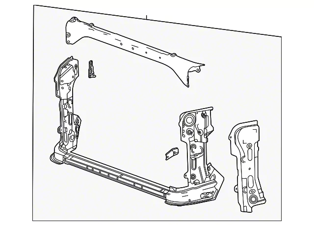 Silverado 2500 Radiator Support; Assembly; Without Side Rails (2020 ...