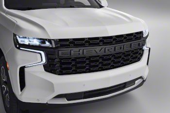 GM Tahoe Upper Replacement Grille with Chevrolet Script; Black 86820490 ...