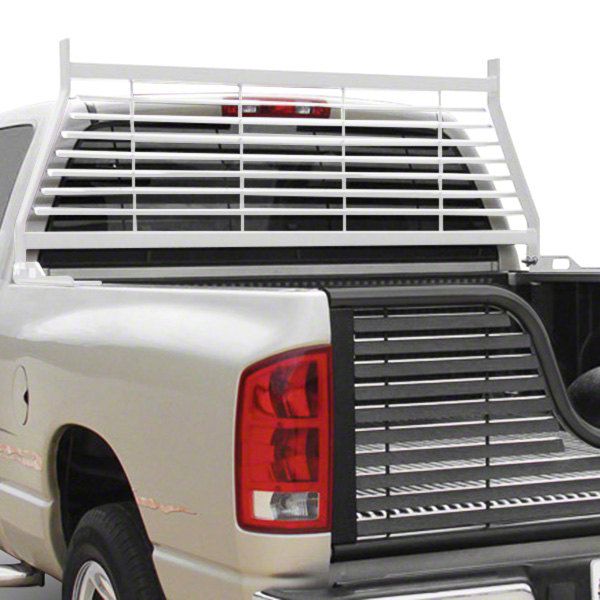 Go Industries F-350 Super Duty Flat Iron Headache Rack; White 20751 (11 ...