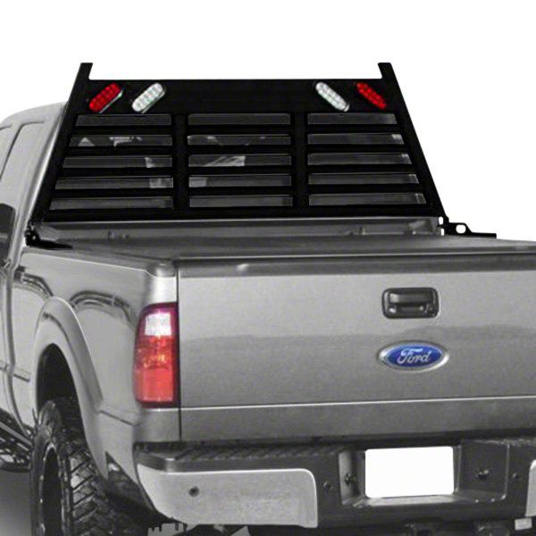Go Industries Silverado 3500 Heavy Duty Lighted Headache Rack; Black ...