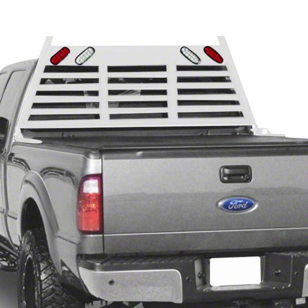 Silverado 3500 Heavy Duty Lighted Headache Rack; White (07-26 Silverado ...