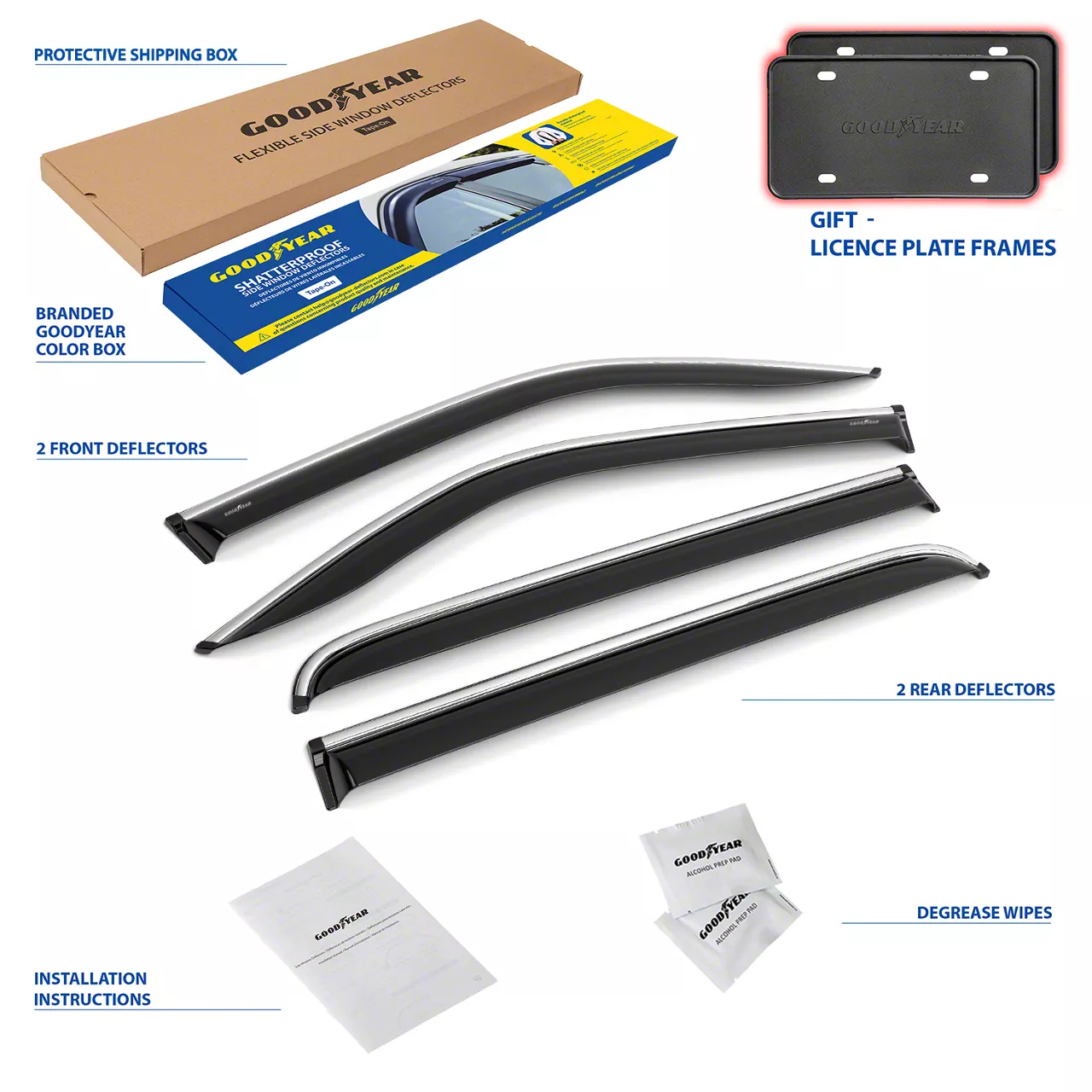 Goodyear Car Accessories RAM 1500 Shatterproof Tape-On Window ...