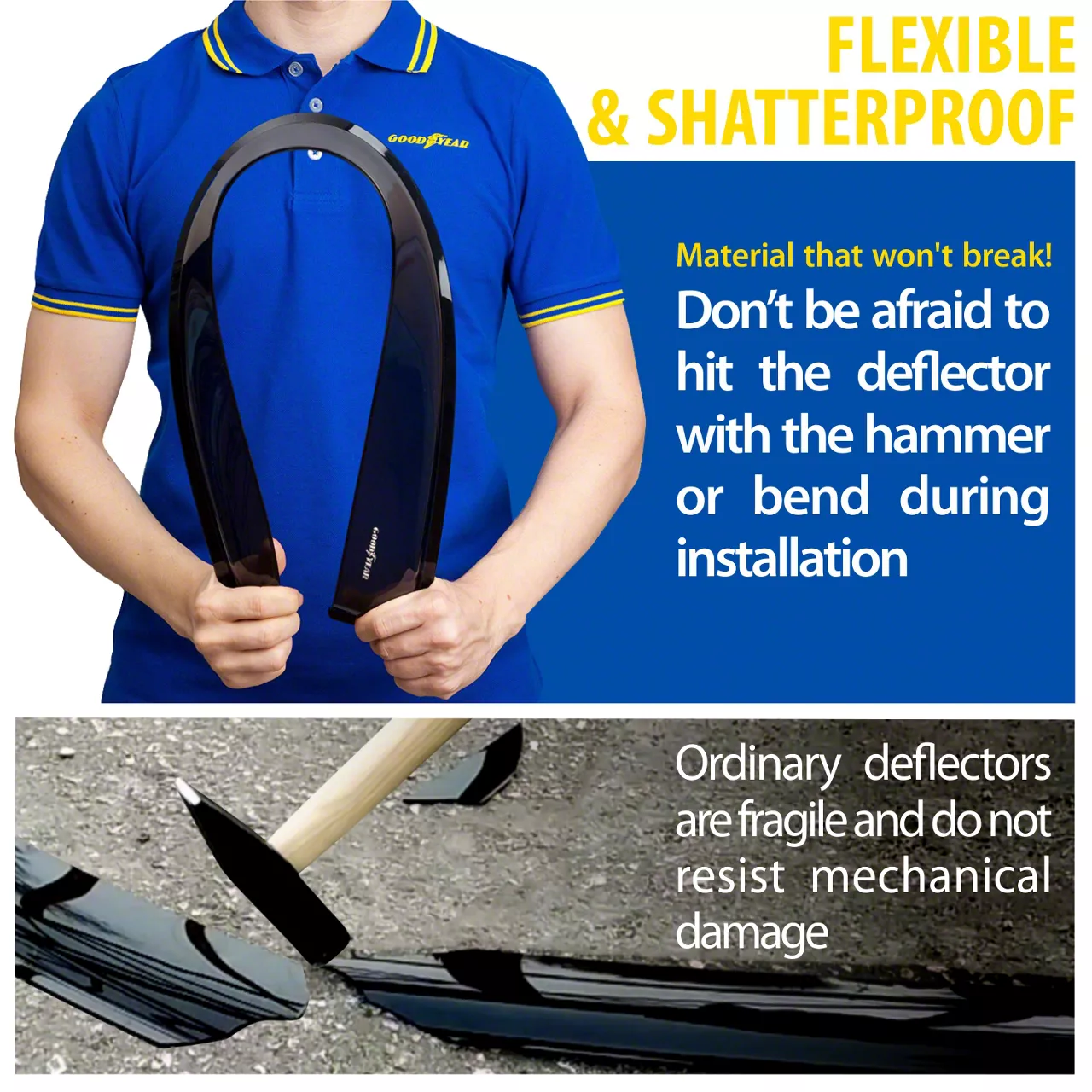 Goodyear Car Accessories Sierra 2500 Shatterproof in-Channel Window ...