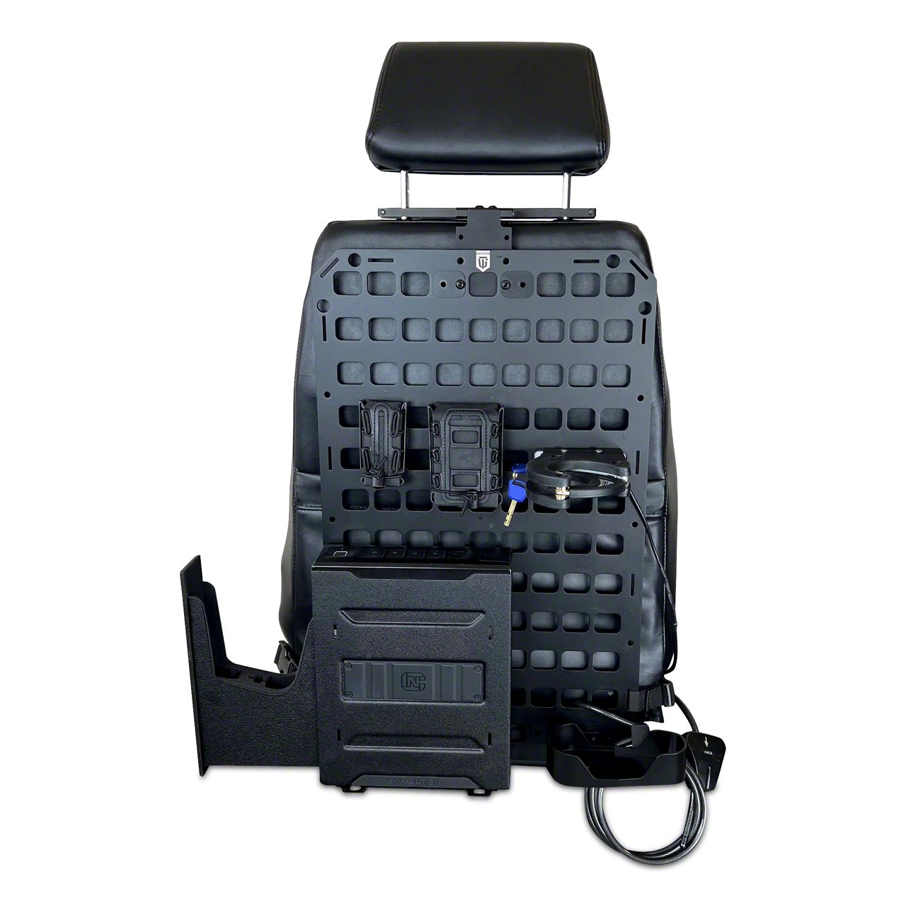 Grey Man Tactical F-150 RMPX Vehicle Locking Rifle Rack and Pistol Safe MOLLE Panel Package ...