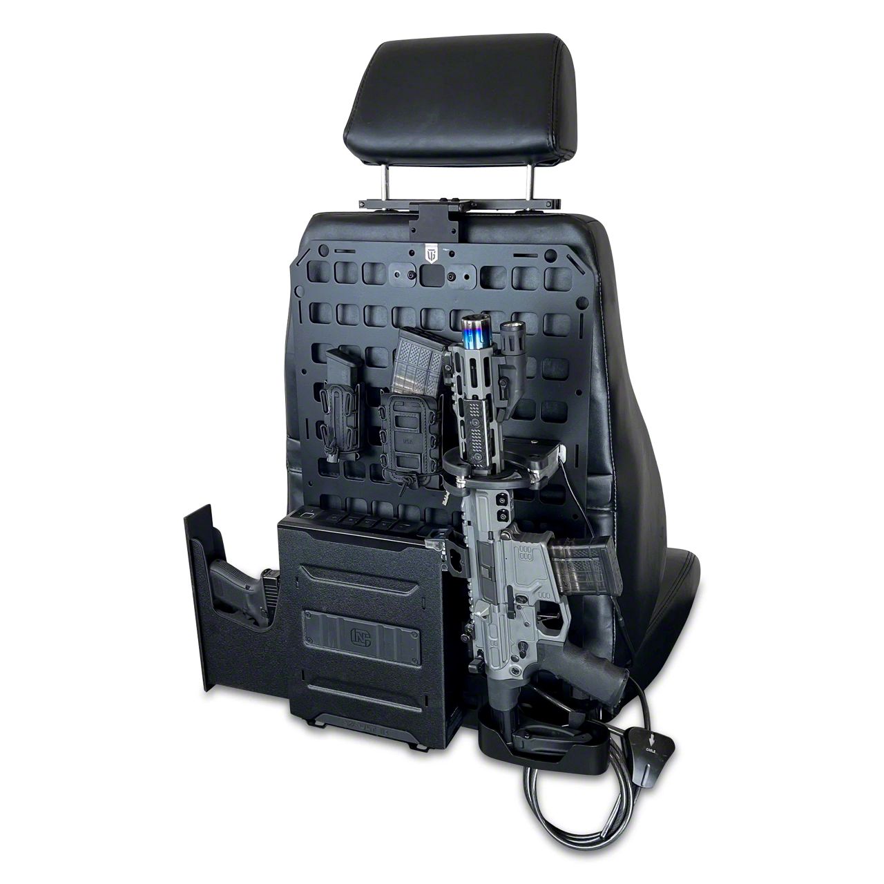 Grey Man Tactical F-150 RMPX Vehicle Locking Rifle Rack and Pistol Safe MOLLE Panel Package ...