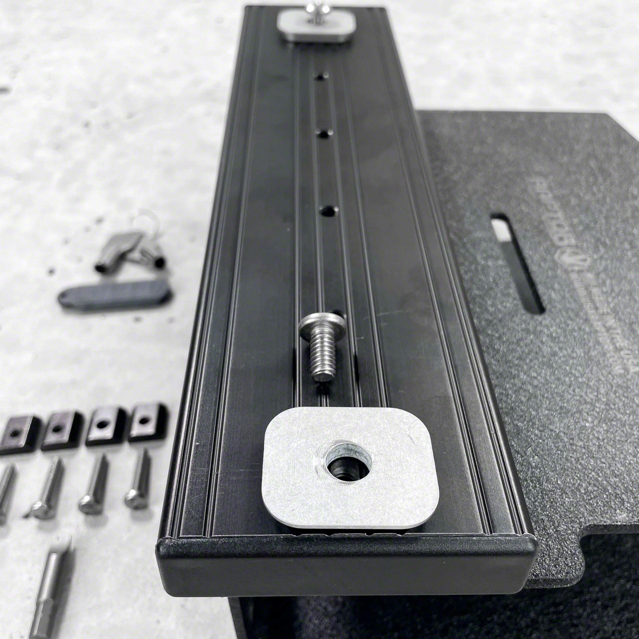 Grey Man Tactical RAM 1500 Locking Rifle Rack with 12-Inch Raptor Rail ...