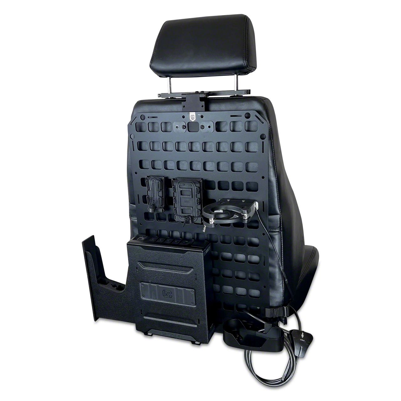 Grey Man Tactical Silverado 1500 RMPX Vehicle Locking Rifle Rack and Pistol Safe MOLLE Panel ...