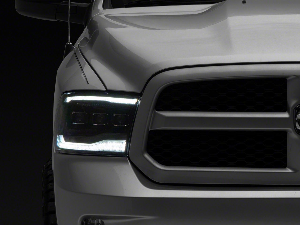 GTR Lighting RAM 1500 Carbide LED Headlights; Black Housing; Clear Lens ...