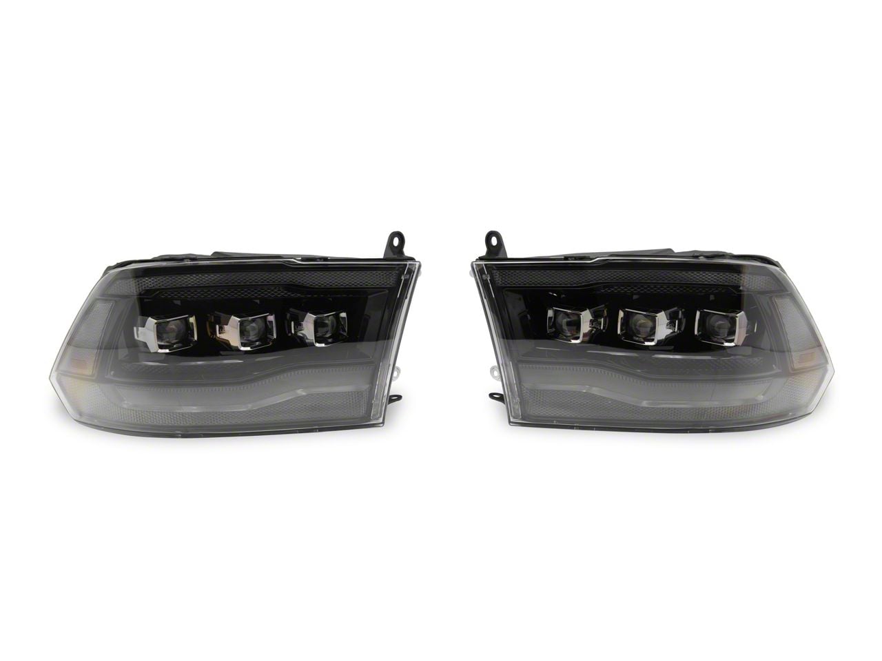 GTR Lighting RAM 1500 Carbide LED Headlights; Black Housing; Clear Lens ...