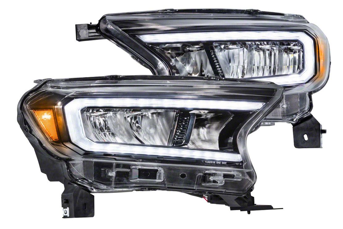 GTR Lighting Ranger Carbide LED Headlights; Black Housing; Clear Lens ...