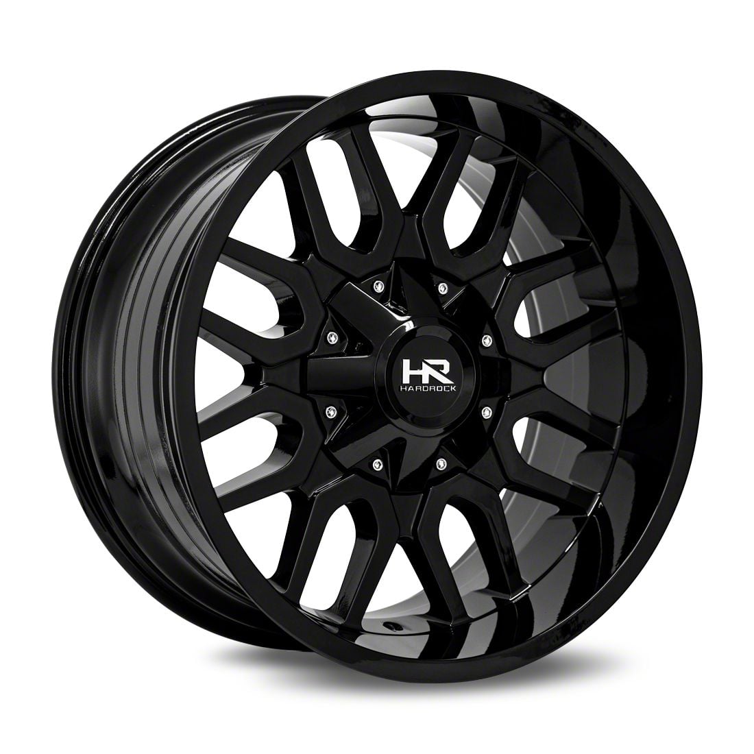 Hardrock Offroad F-250 Super Duty H708 Gloss Black Milled 8-Lug Wheel ...