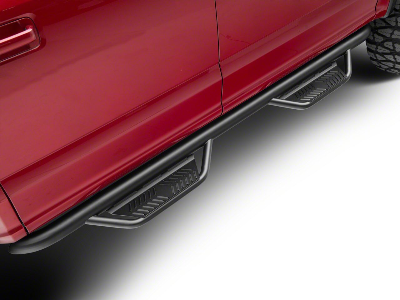 Havoc Offroad F-150 HS2 Hoop Side Step Bars; Textured Black HPG-001005 ...