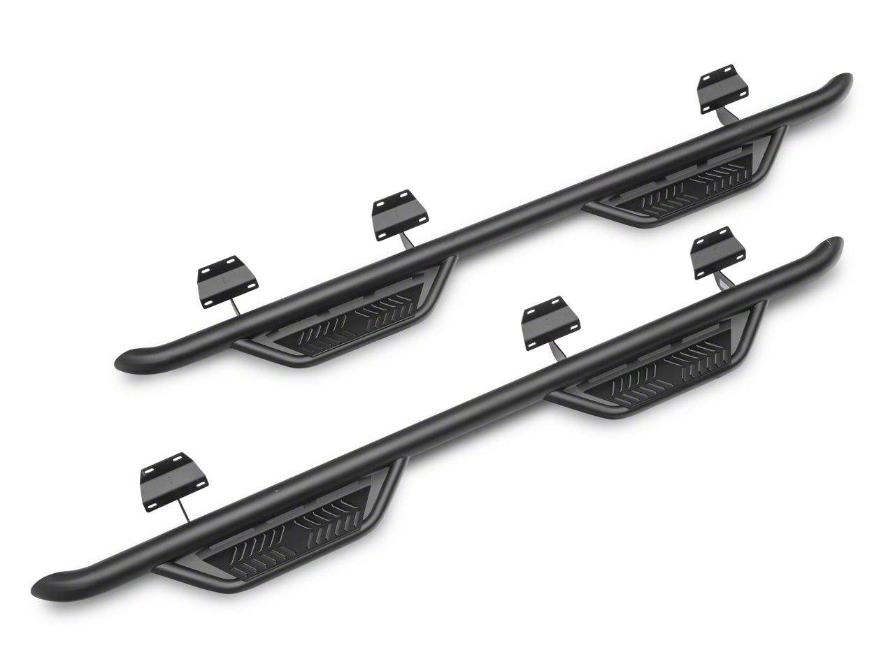 Havoc Offroad F-150 HS2 Hoop Side Step Bars; Textured Black HPG-001005 ...