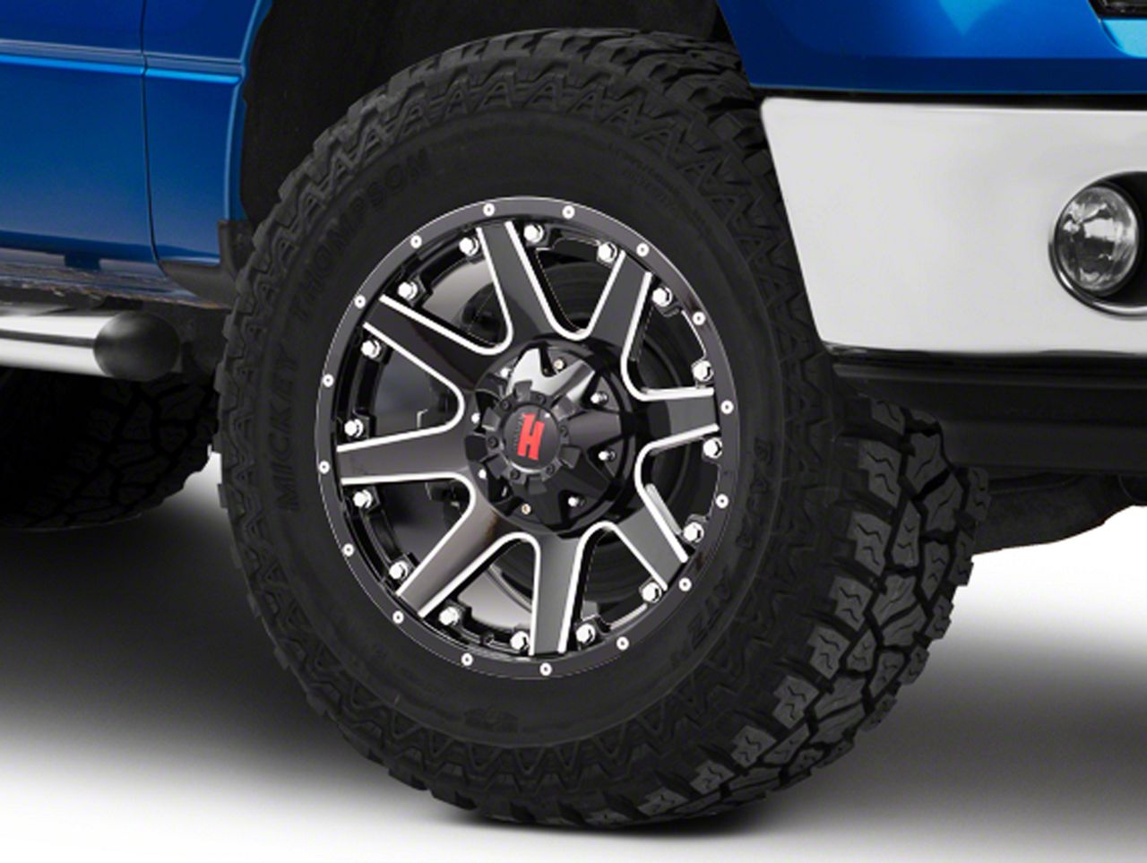 Havok Off-Road F-150 H102 Black Milled 6-Lug Wheel - 20x9 -12 Offset ...