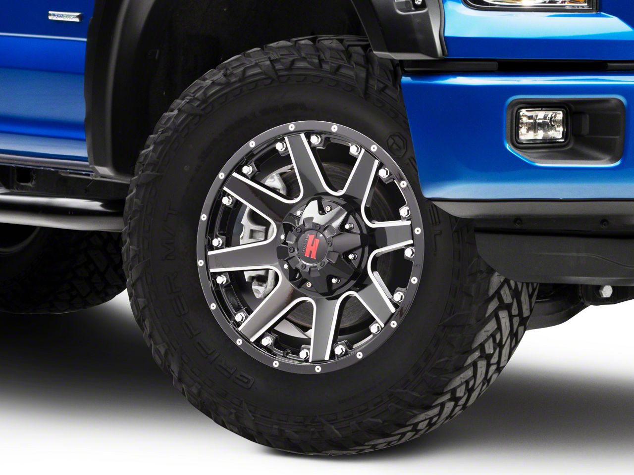Havok Off-Road F-150 H102 Black Milled 6-Lug Wheel - 20x9; -12mm Offset ...
