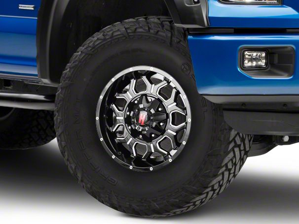 Havok Off-Road F-150 H106 Black Milled 6-Lug Wheel; 17x9; -12mm Offset ...