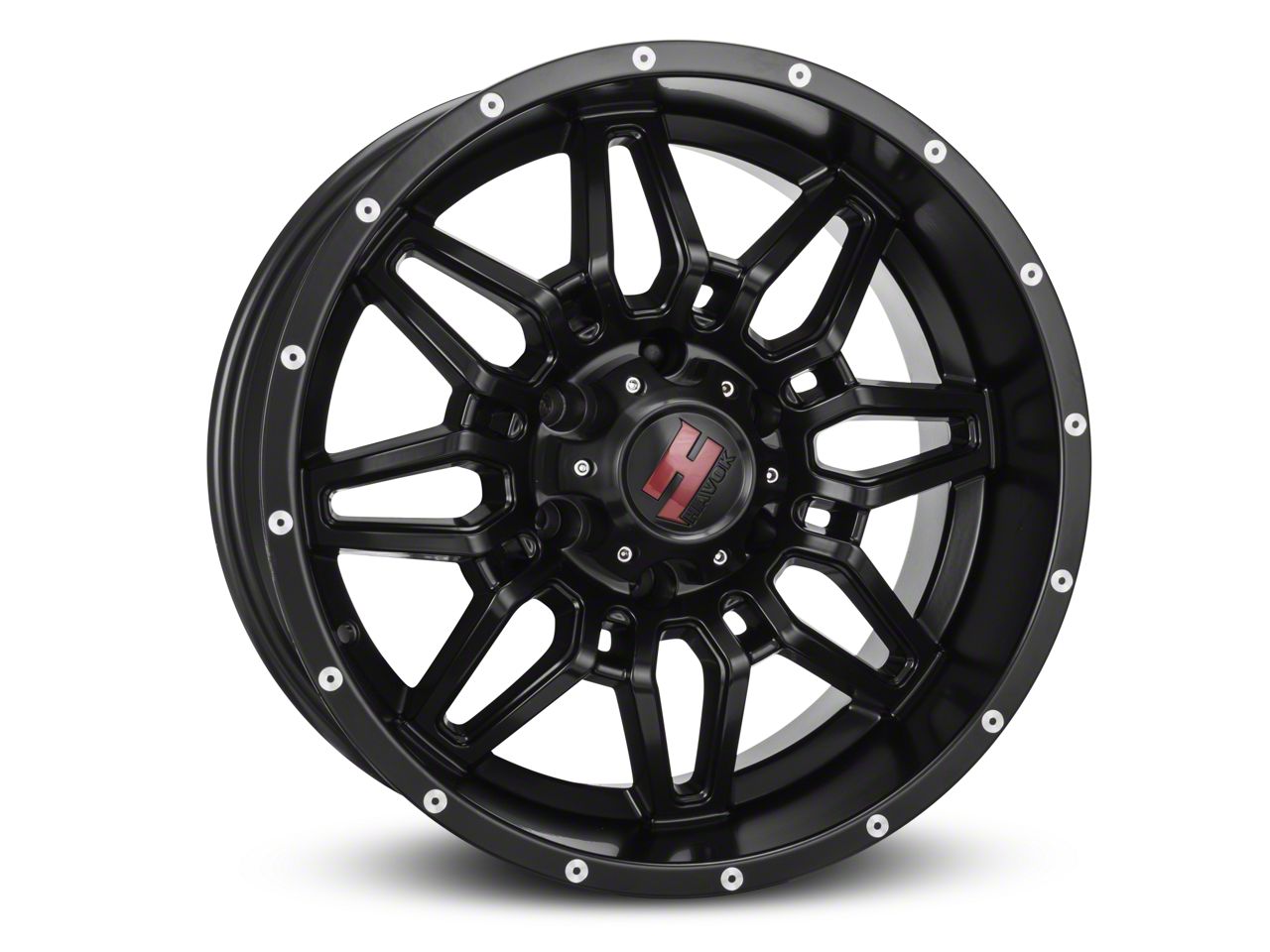 Havok Off-Road Silverado H109 Matte Black 6-Lug Wheel - 18x9; -12mm ...