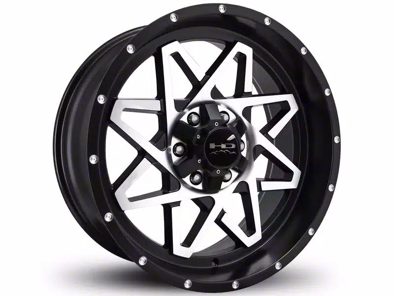 HD Off-Road Wheels Ranger Gridlock Satin Black Machined 6-Lug Wheel ...