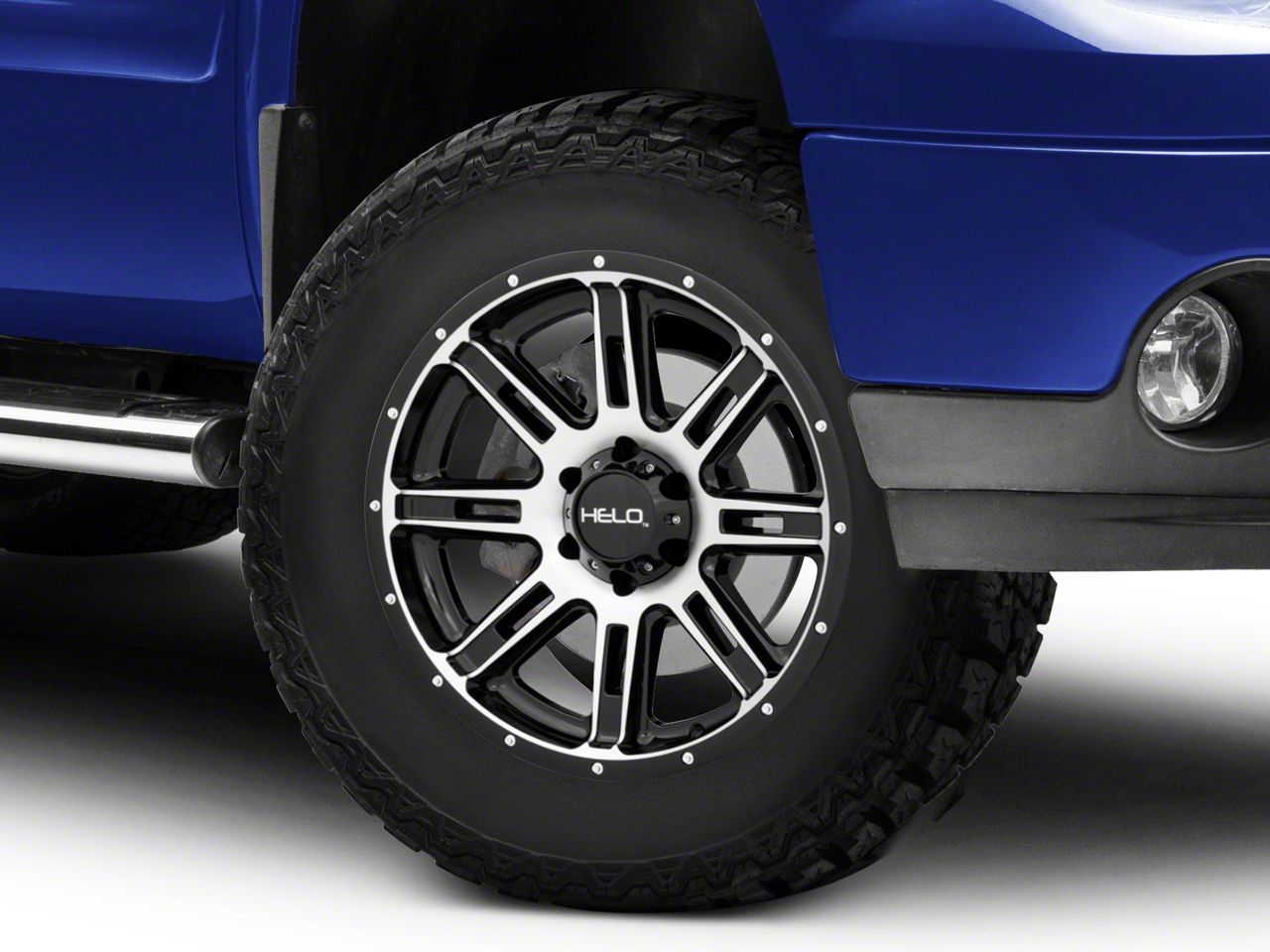 HELO Sierra 1500 HE900 Gloss Black Machined 6-Lug Wheel; 18x9; 0mm ...