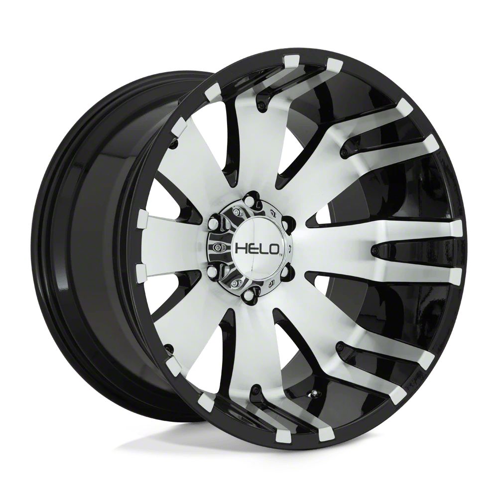 HELO RAM 1500 HE917 Gloss Black Machined 5-Lug Wheel; 20x12; -44mm ...