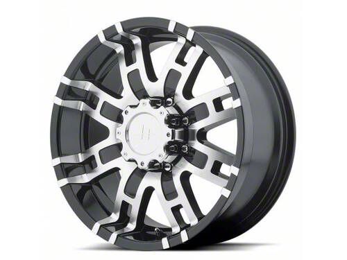 HELO F-250 Super Duty HE835 Gloss Black Machined 8-Lug Wheel; 20x9 ...