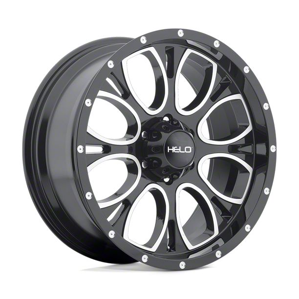 HELO F-150 HE879 Gloss Black Machined 6-Lug Wheel; 20x9; -12mm Offset ...