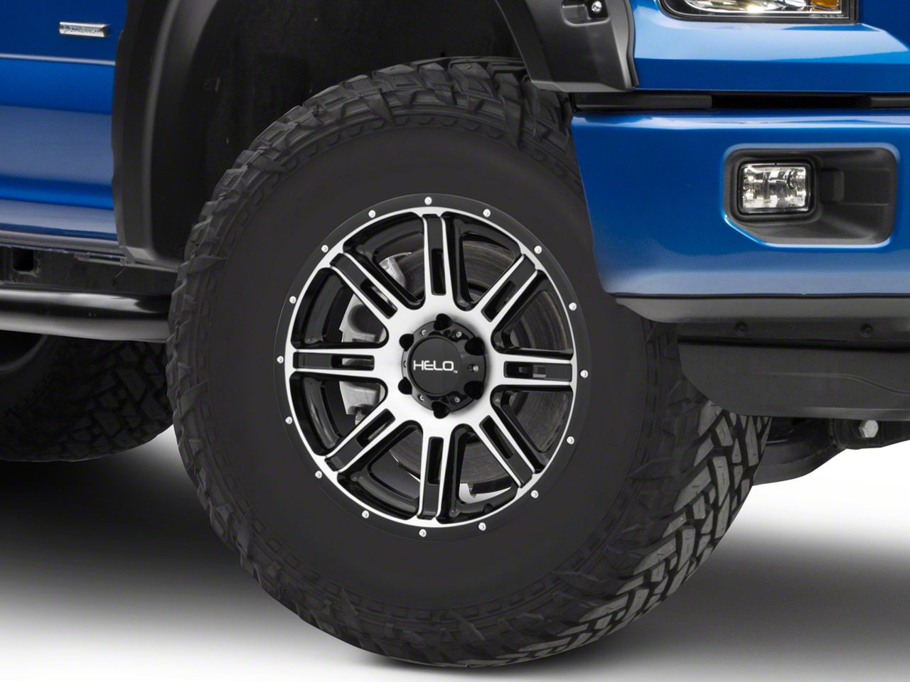 HELO F-150 HE900 Gloss Black Machined 6-Lug Wheel; 17x9; -12mm Offset ...