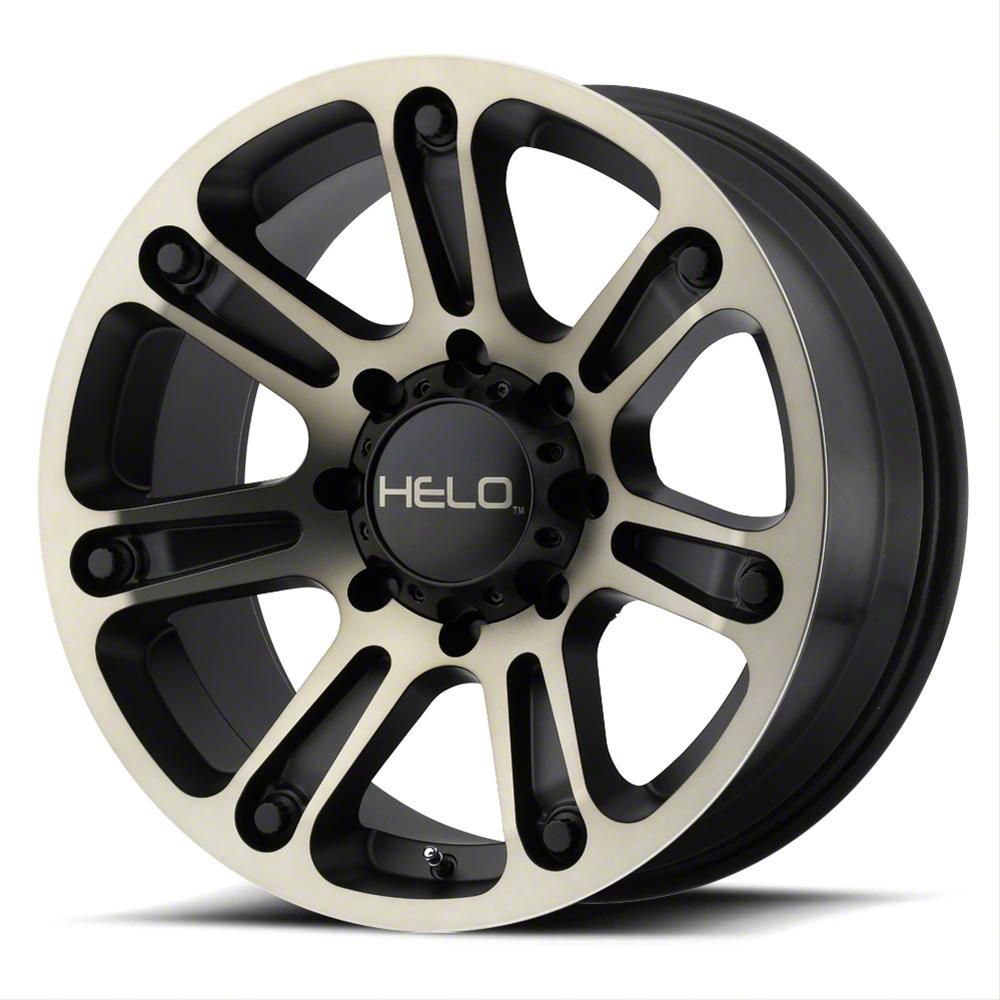 HELO F-250 Super Duty HE904 Satin Black Machined with Dark Tint 8-Lug ...