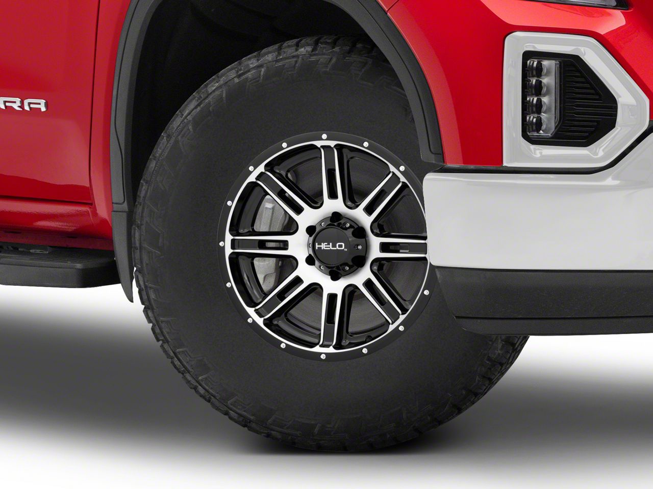 HELO Sierra 1500 HE900 Gloss Black Machined 6-Lug Wheel; 17x9; -12mm ...