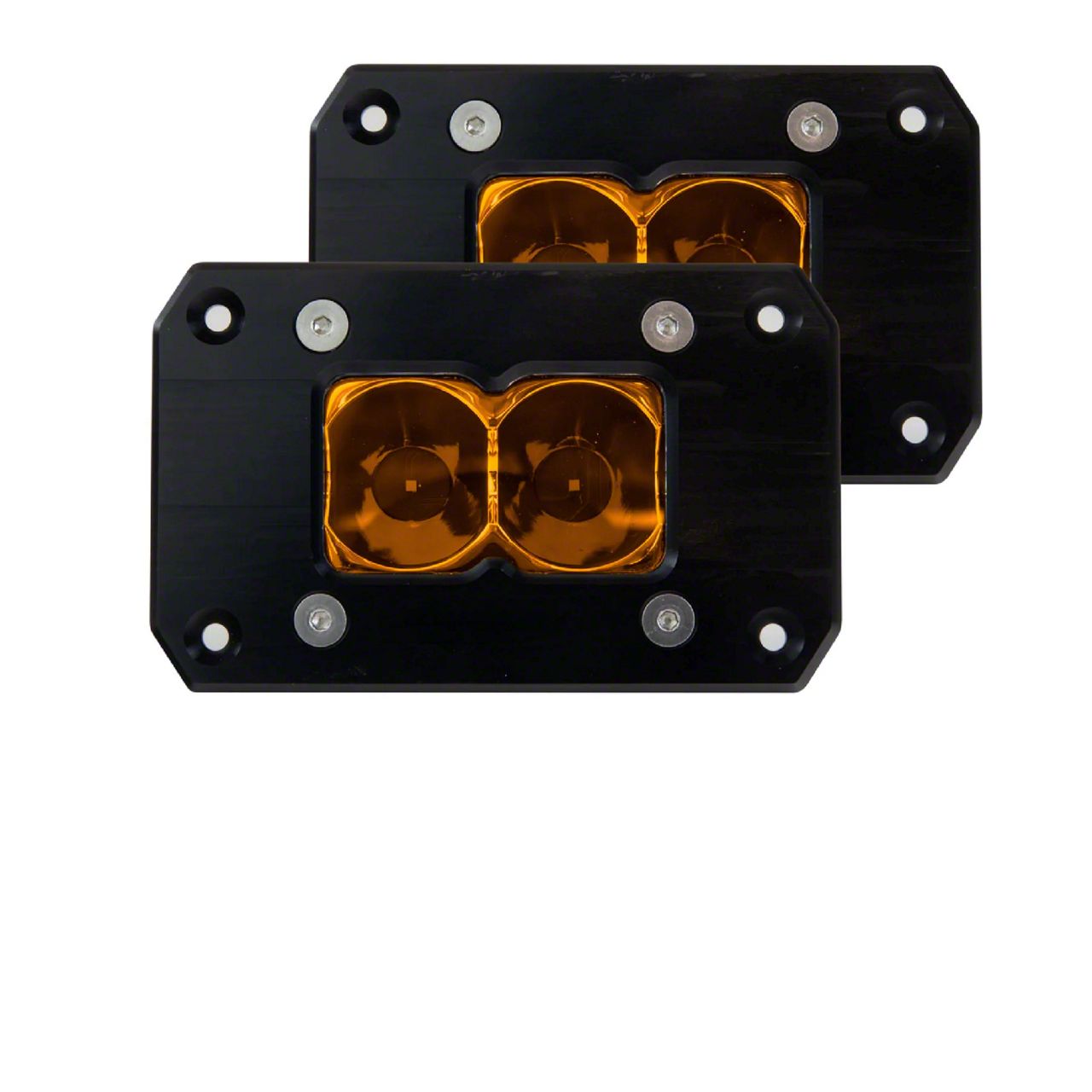 Heretic Studios F-150 2-Inch Flush Mount Amber LED Pod Lights; Spot ...
