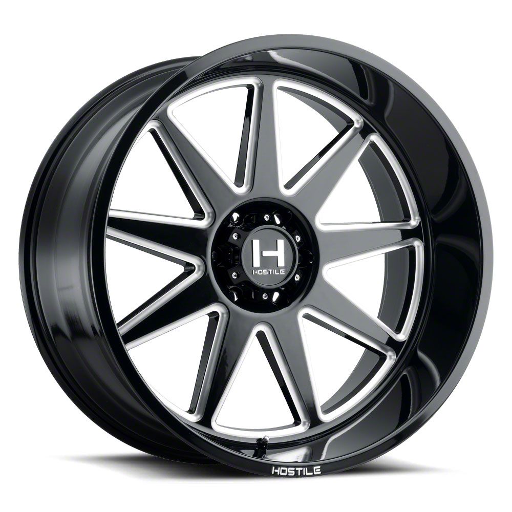 Hostile Sierra 3500 Omega Blade Cut 8-Lug Wheel; 26x12; -44mm Offset ...