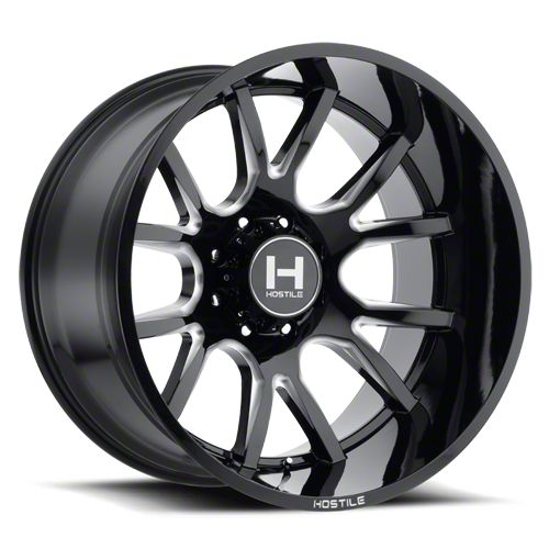 Hostile Sierra 3500 Rage Blade Cut 8-Lug Wheel; 22x14; -76mm Offset ...