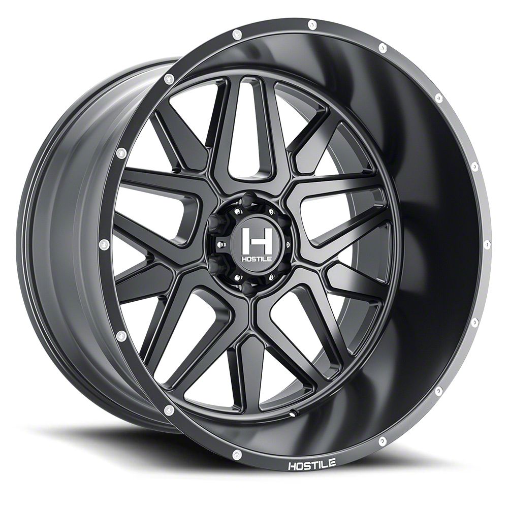 Hostile RAM 1500 Diablo Asphalt 8-Lug Wheel; 24x12; -44mm Offset H128 ...