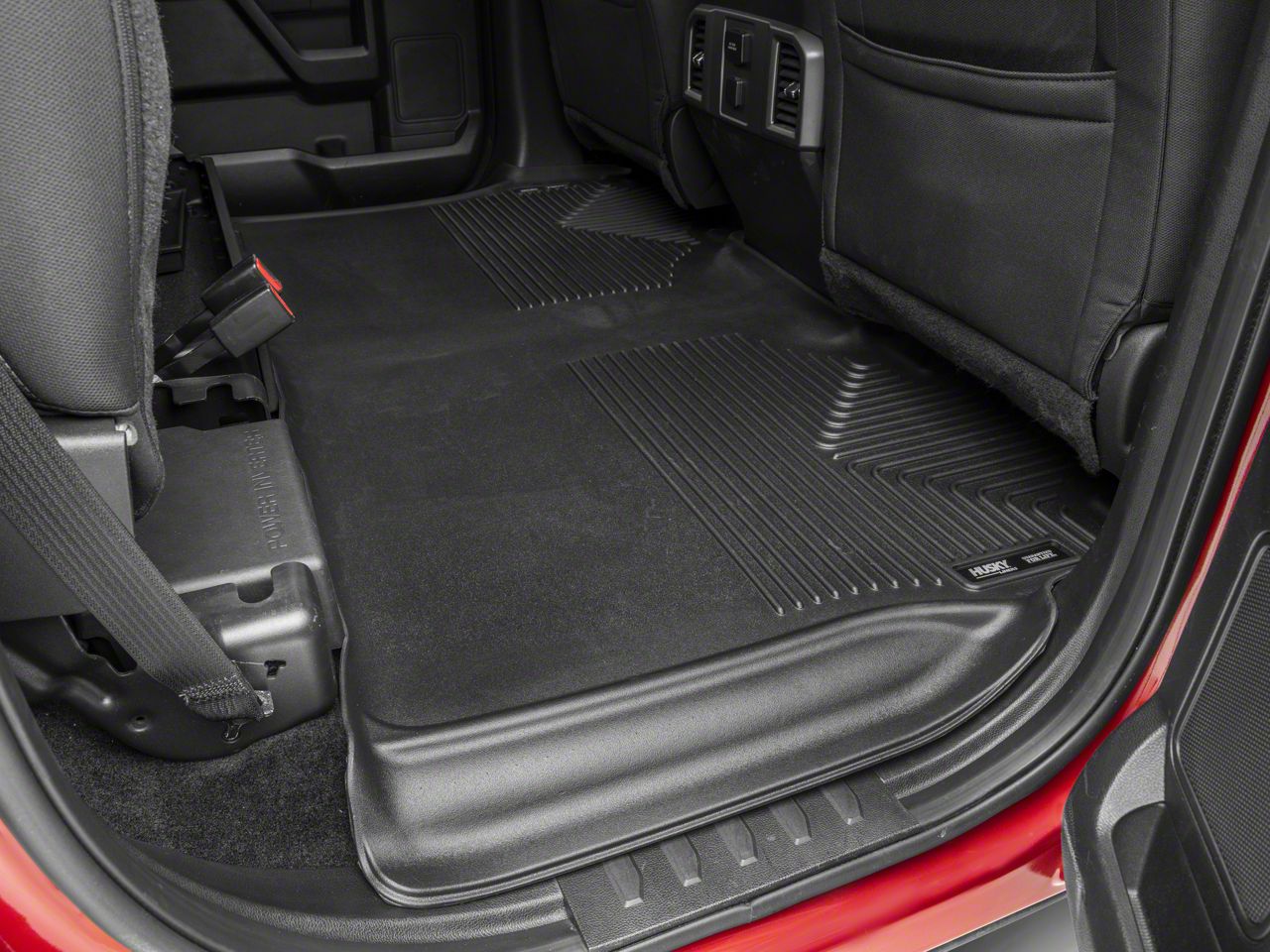 Husky Liners F-150 X-Act Contour Front and Second Seat Floor Liners; Black 53498 (15-25 F-150 ...